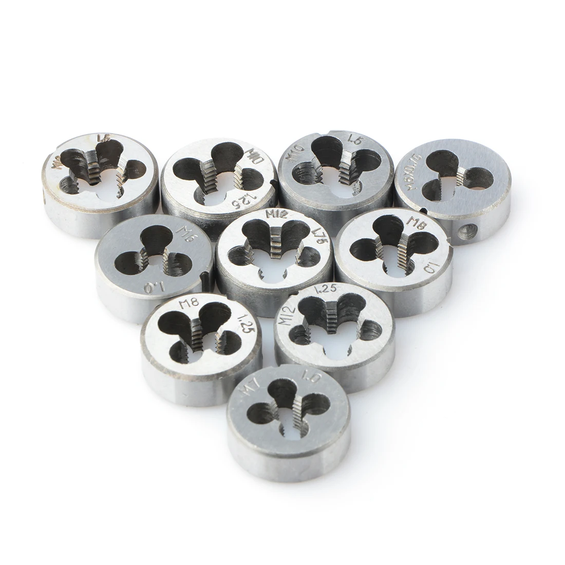 10Pcs Alloy Steel Metric Threading Die Set M6 M12 Threading Tools Hand 10Pcs Alloy Steel Metric Threading Die Set M6 M12 Threading Tools Hand