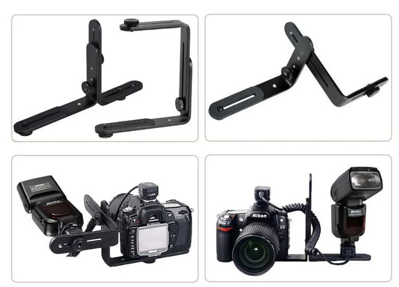 Dual L Shape Camera Flash L Bracket bilateral frame twin double L ...