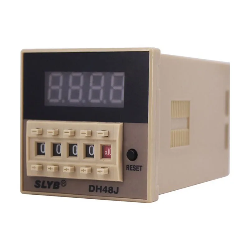 220VAC DH48J Digital Counter Relay With 4 Digit Counters Industrial ...