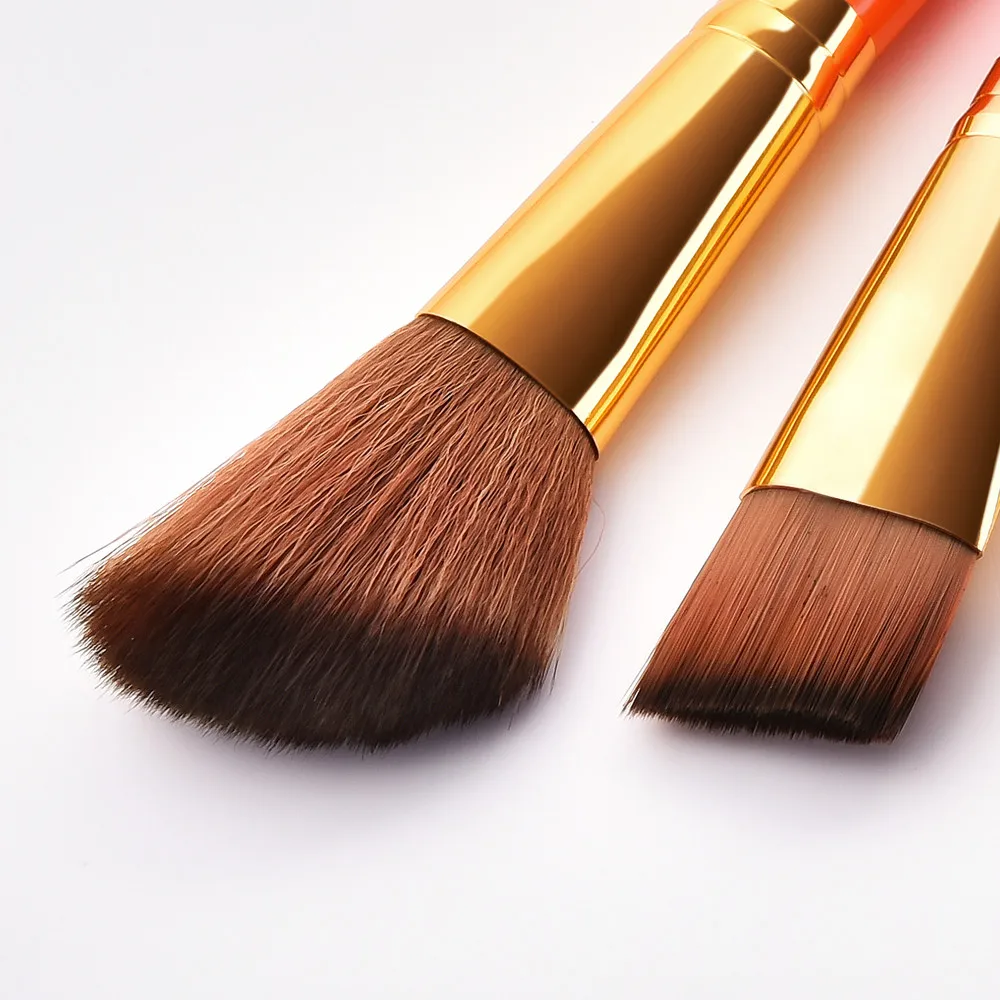 ISHOWTIENDA великолепные 9 шт. желтые Косметические кисти для макияжа ...