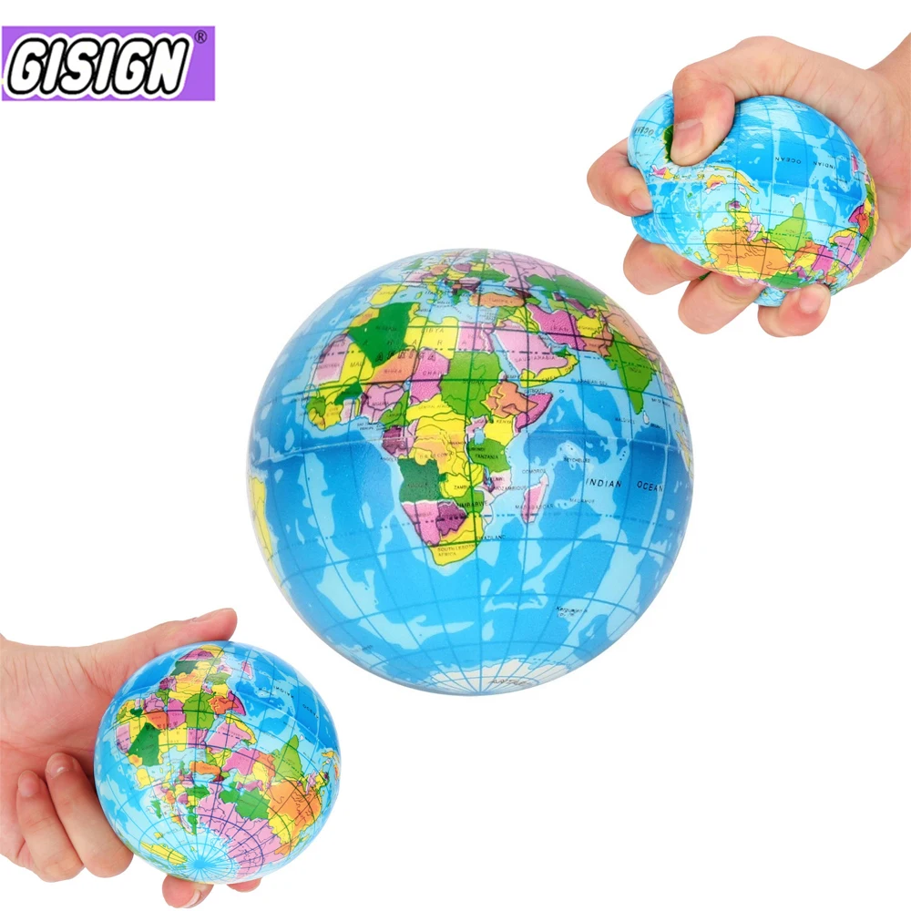 New Stress Relief Decor World Map Foam Ball Atlas Globe Palm Planet ...