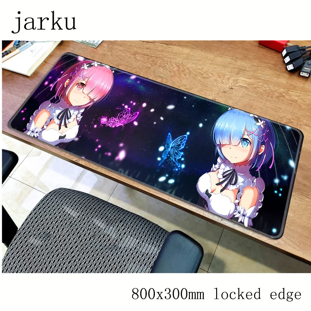 re zero mousepad gamer 800x300X3MM gaming mouse pad large locked edge ...