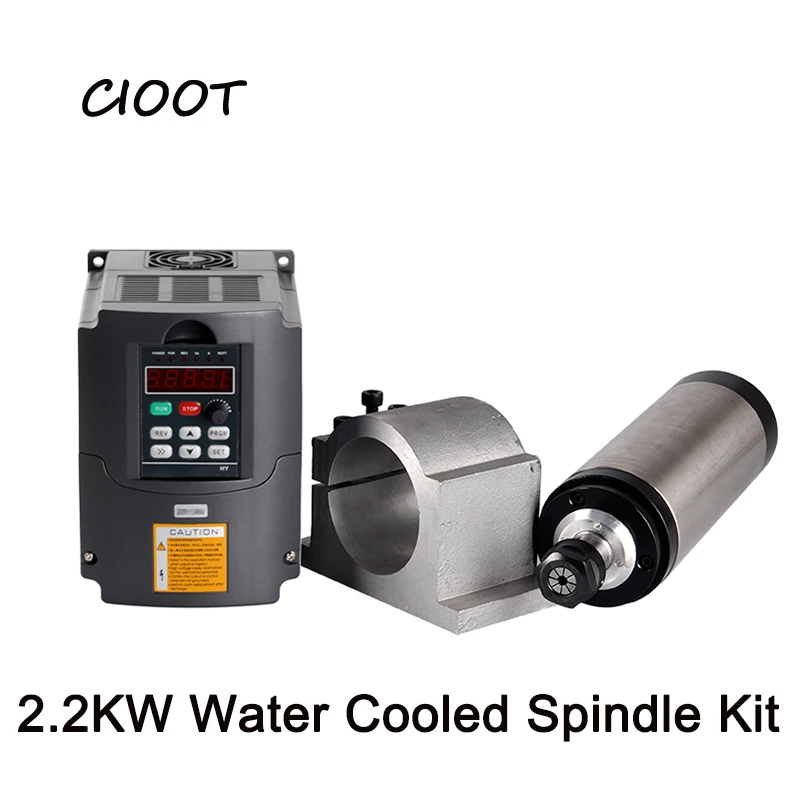 Motor spindle cnc water spindle 2.2KW for CNC Milling Machine+220V/110V ...
