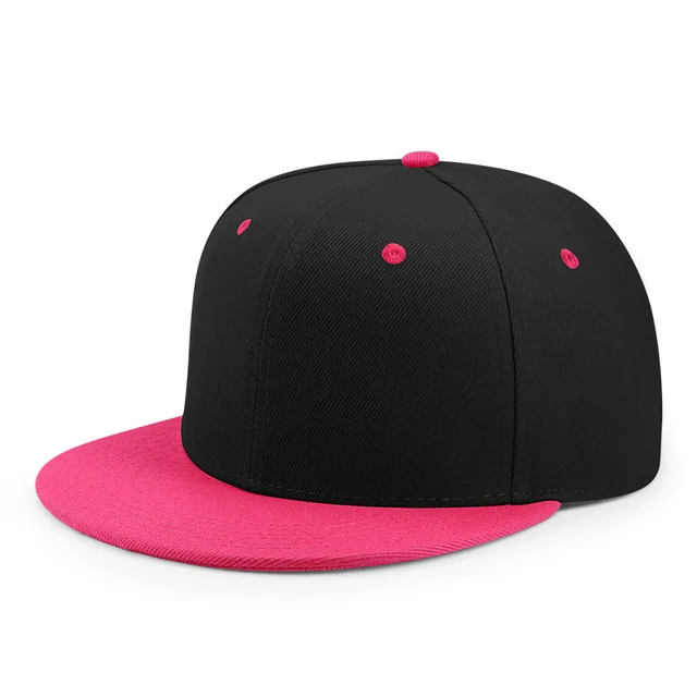Wholesale Hip Hop Flat Peaked Cap Adult Solid Color Patched Baseball Hat Women and Men Logo ...
