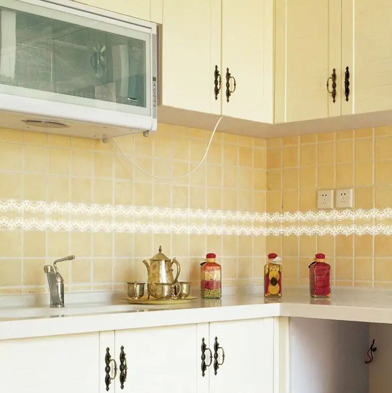 Lace Lace Waist Wall Sticker Window glass posted store Decorative ...