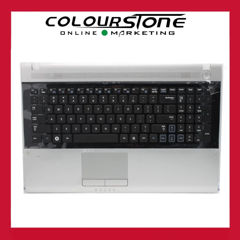 US Black Keyboard with silver Palmrest Touchpad For Samsung NP RV509 ...
