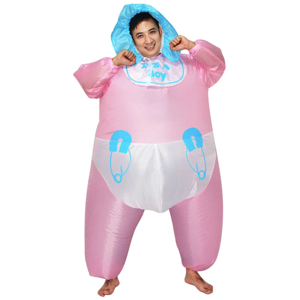 Inflatable Adult Baby Costume It's A Boy Hen Night Party Fancy Dress ...