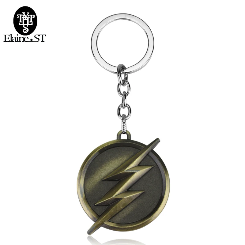 DC Comics The Flash keychain bronze logo 4.7cm Metal Keychain Keyring ...