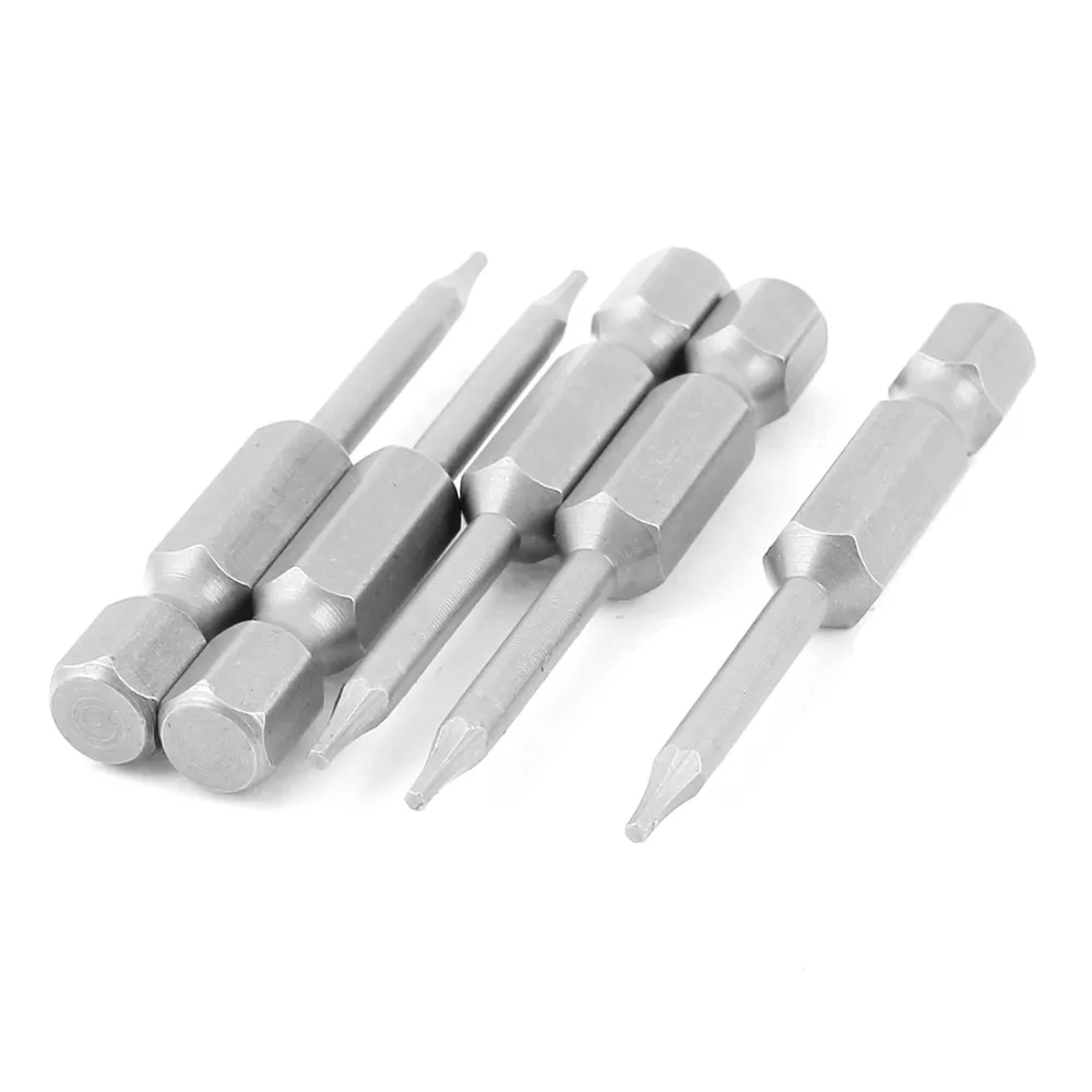 Uxcell 5pcs 1/4" Hex Shank 1.27mm Hexagon Head Magnetic Screwdriver ...
