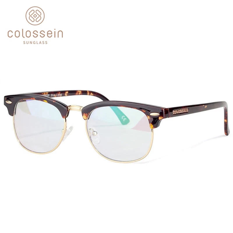 COLOSSEIN Classic Eyewear Frame Summer Vintage Half Frame Clear Lens ...