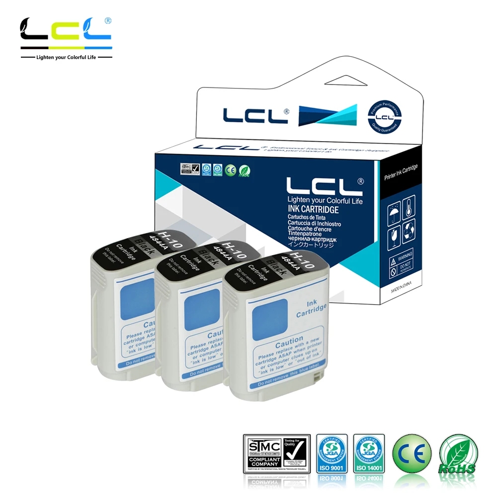 LCL 10 C4844A 4844A C4844 (3 Pack Black) Ink Cartridge Compatible for ...