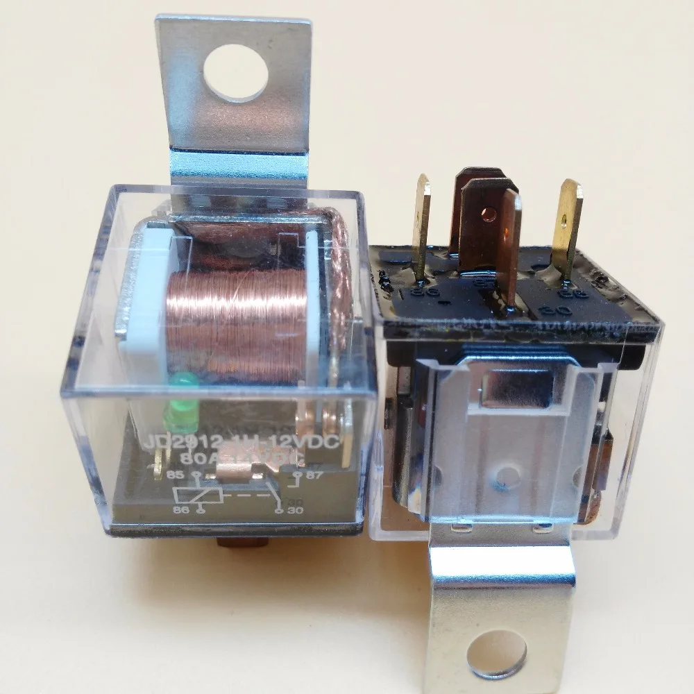 Transparent 5 pin 80A 12VDC waterproof relay car relay with mounting ...