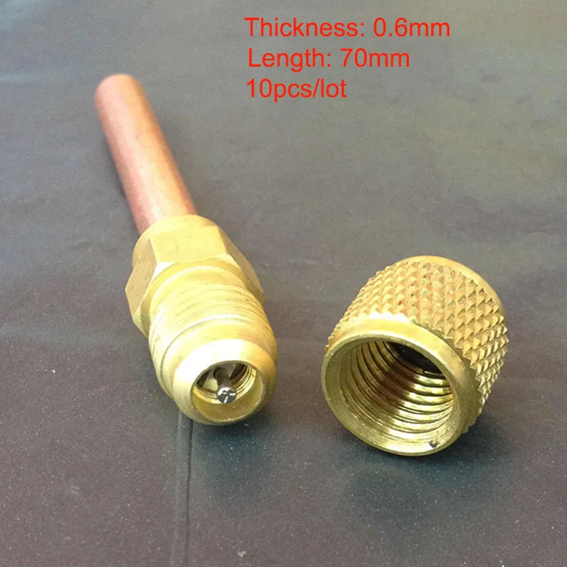 Wholesale 10pcs/pack 1/4" OD Copper ac access valve(charging valve) Air ...