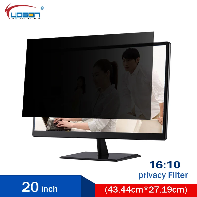20" Widescreen Monitor Privacy Screen PET material (16:10) Desktops LCD ...