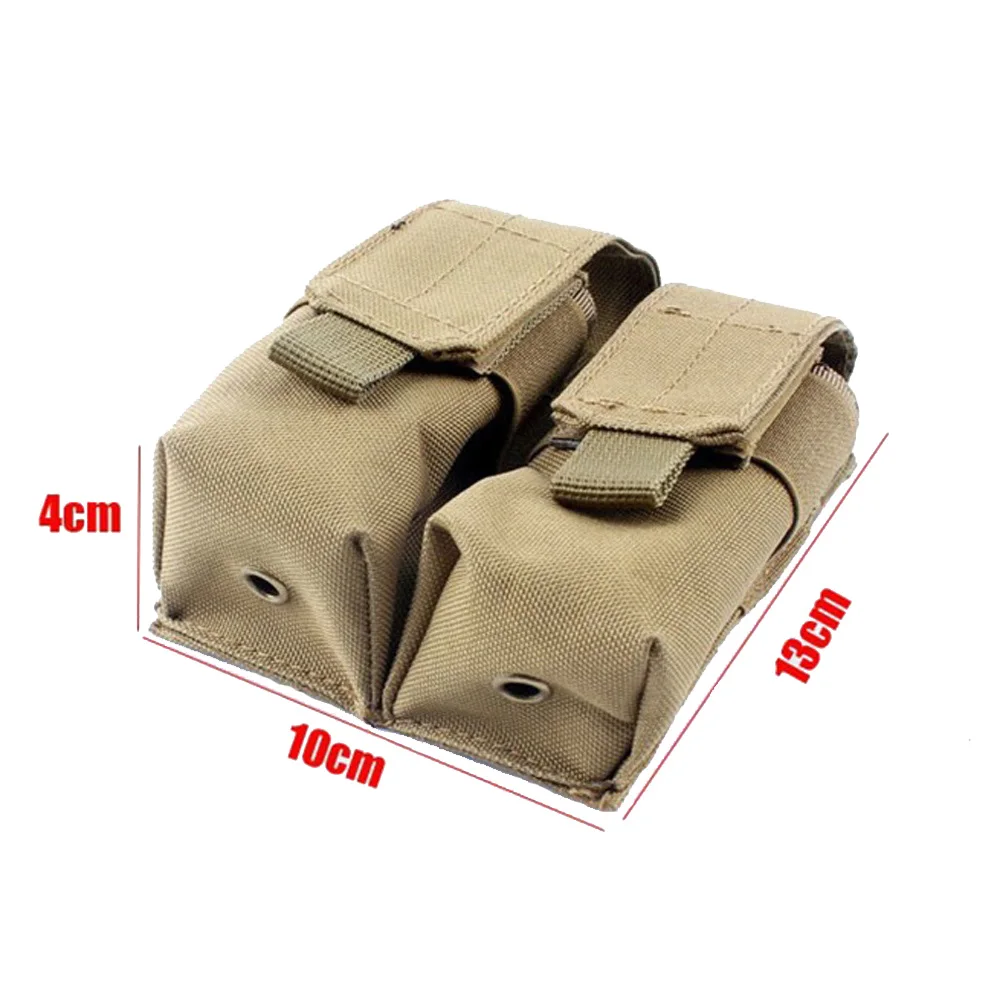Tactical Molle Dual Double Pistol Bullet bag Mag Magazine Pouch Close ...