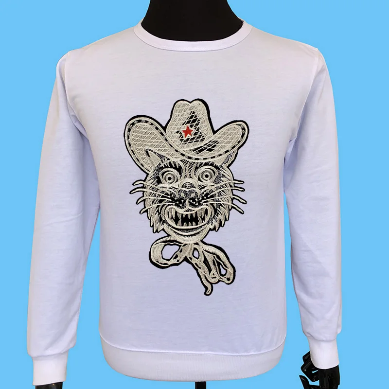 Seestern Brand Clothing Embroidery Chivalrous Cat Star Occident Fashion ...