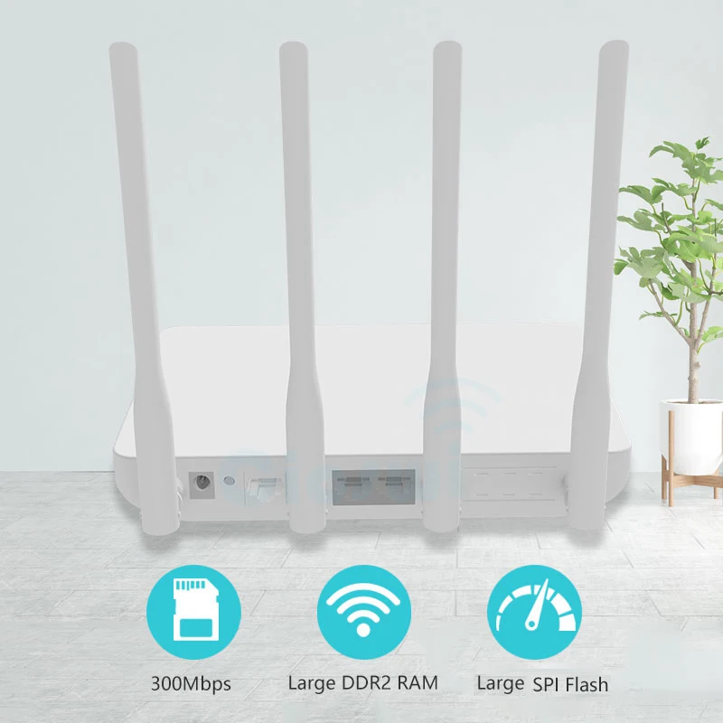 Cioswi-Fi роутер Openwrt 2,4G 300 Мбит/с высоким коэффициентом усиления ...