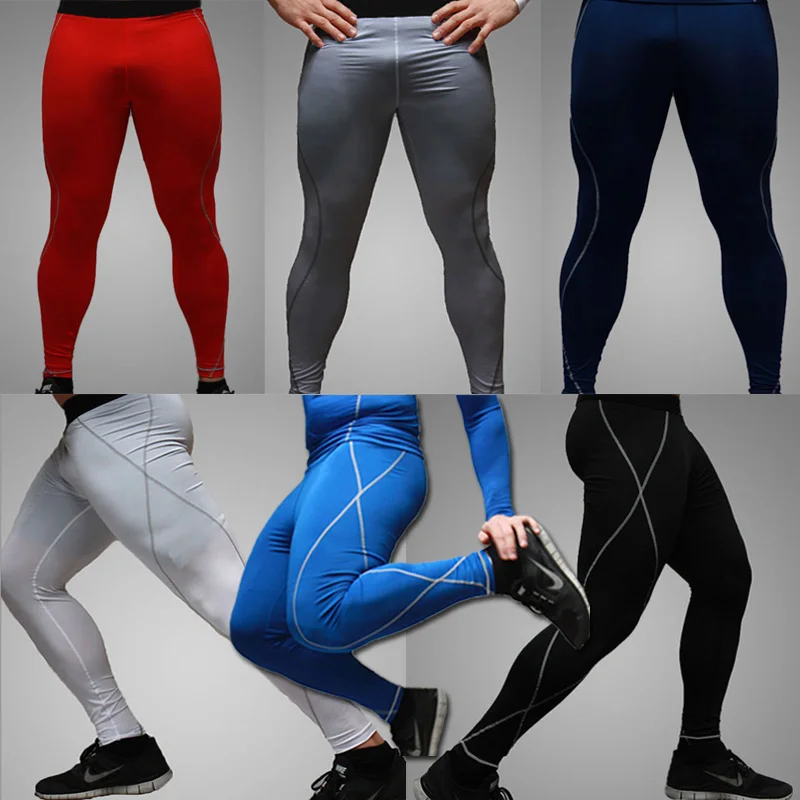 New Brand Gym Clothing Men's Pant Fitness Compression Base Layer Long ...