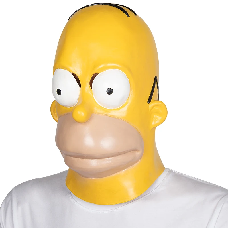 The Homer Simpsons Latex Simpsons Cosplay Mask Halloween Cosplay For ...