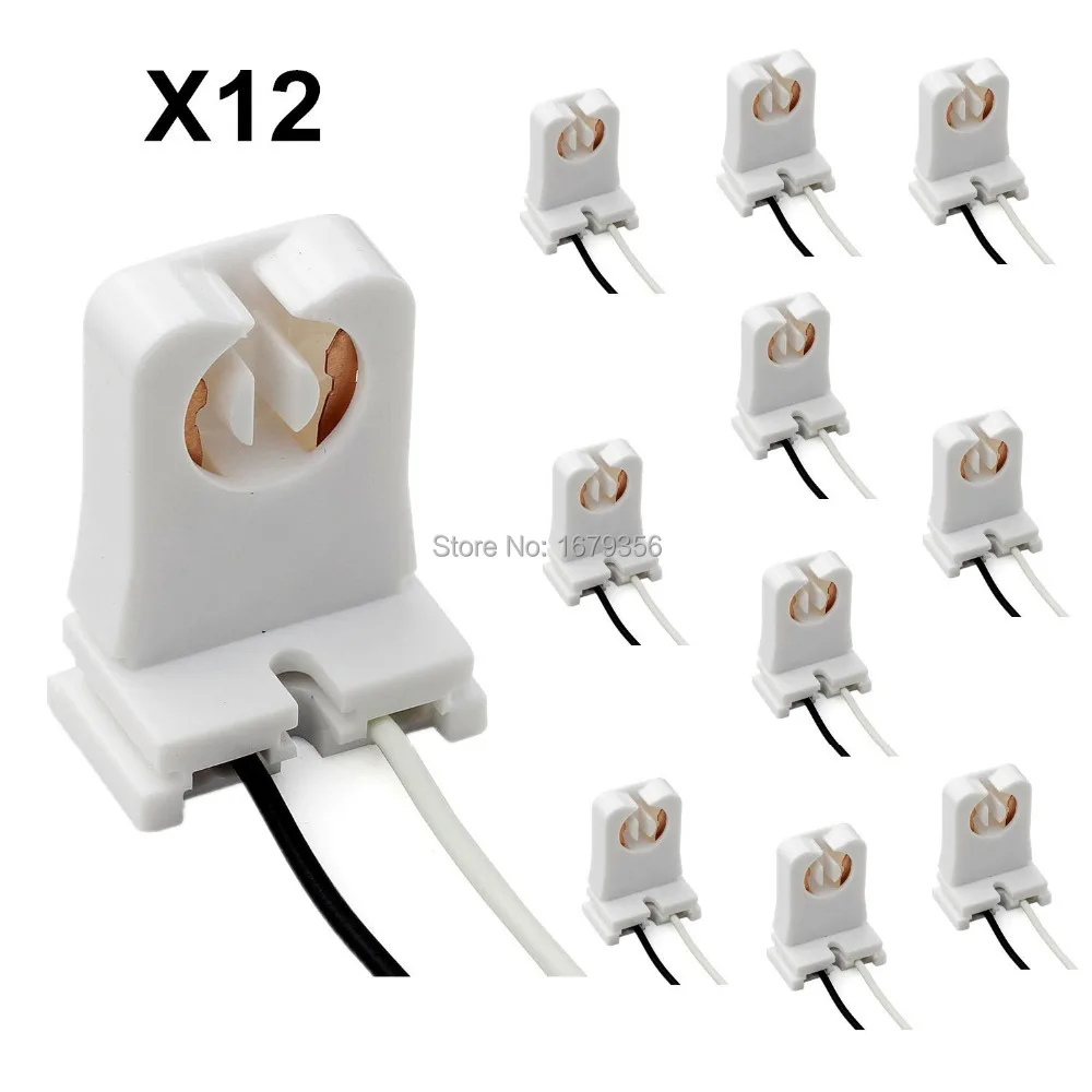 12PCS Non Shunted LED T8 Lamp Holder Tombstone For Fluorescent Tube 12PCS Non Shunted LED T8 Lamp Holder Tombstone For Fluorescent Tube