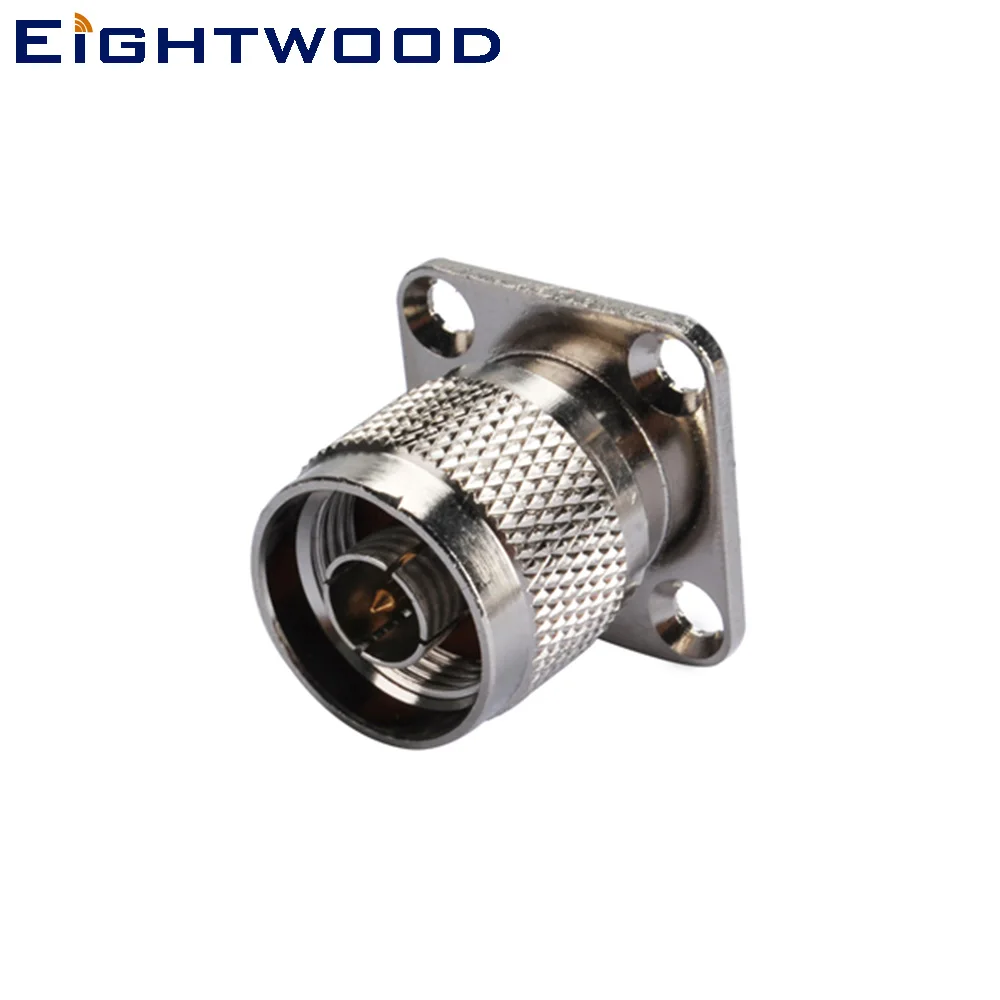 Eightwood-N-Plug-Male-Pin-RF-Coaxial-Connector-Adapter-Panel-Mount-Four ...
