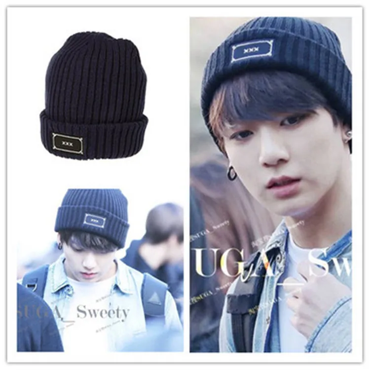 2017 Kpop Bts Hats Wool Cap Bangtan Boys Harajuku Korean Couple K-pop ...