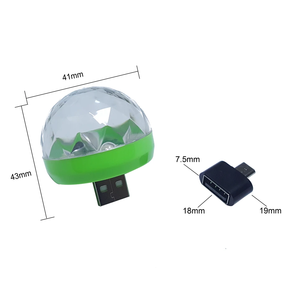 Mini RGB LED light USB Power LED Bulb lamp 4W DC 5V Music Sound Control ...