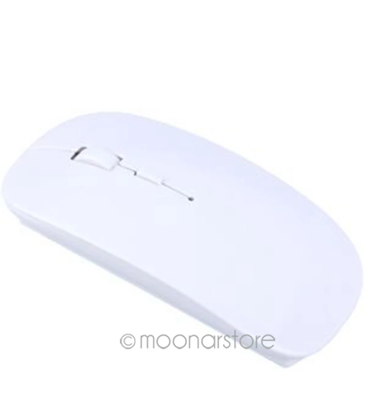 2.4 GHz Slim White Optical Wireless Mouse + USB Receiver for Laptop ...