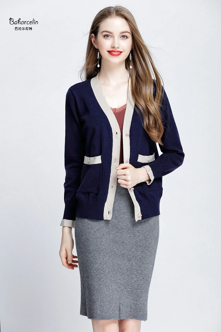 Baharcelin Spring Autumn Cardigans Girl Women casual Knitted Blouse ...