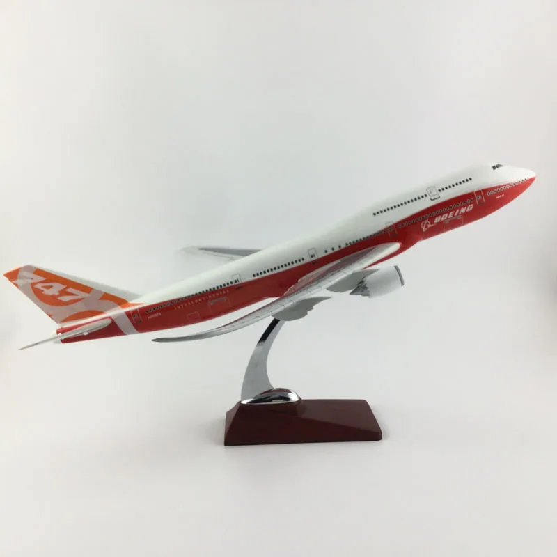 FREE SHIPPING 45 47CM BOING 747 8 METAL BASE AND RESIN MODEL PLANE ...
