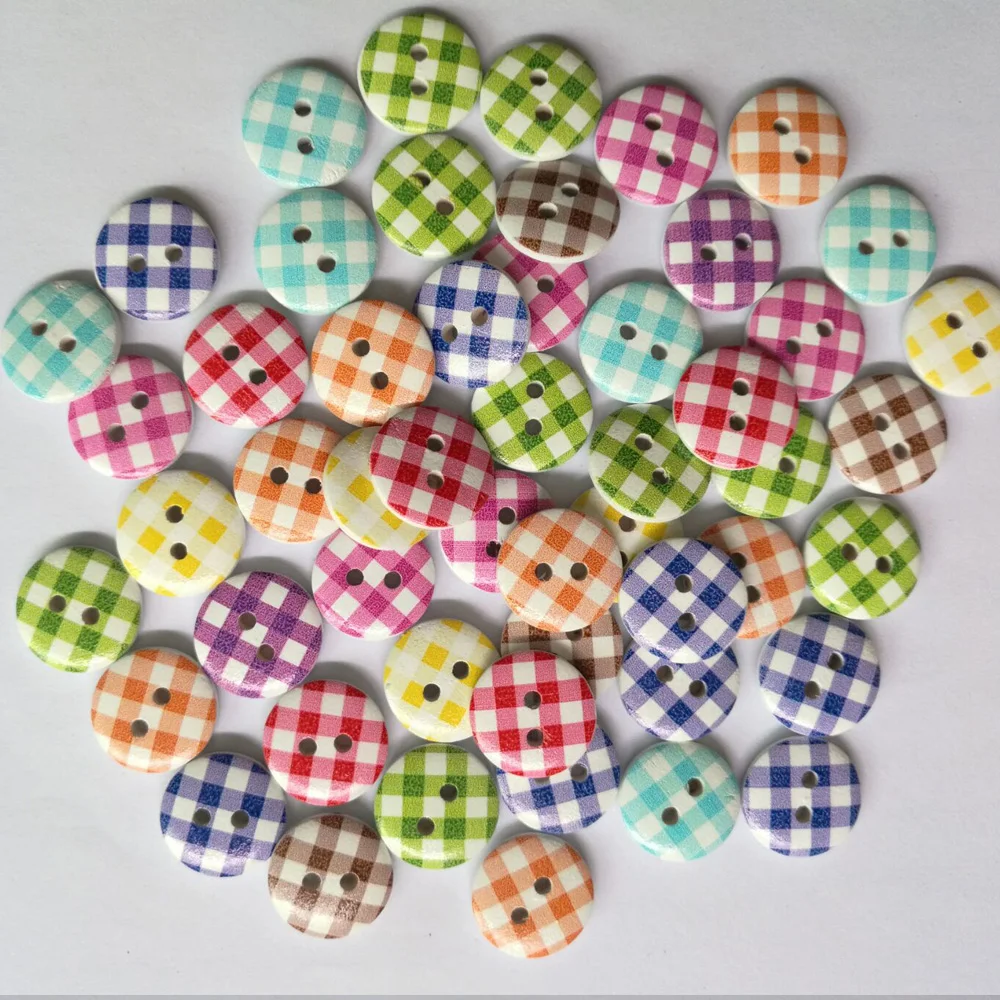 50pcs-Wood-Sewing-Button-Scrapbooking-Round-Mixed-Two-Holes-for ...