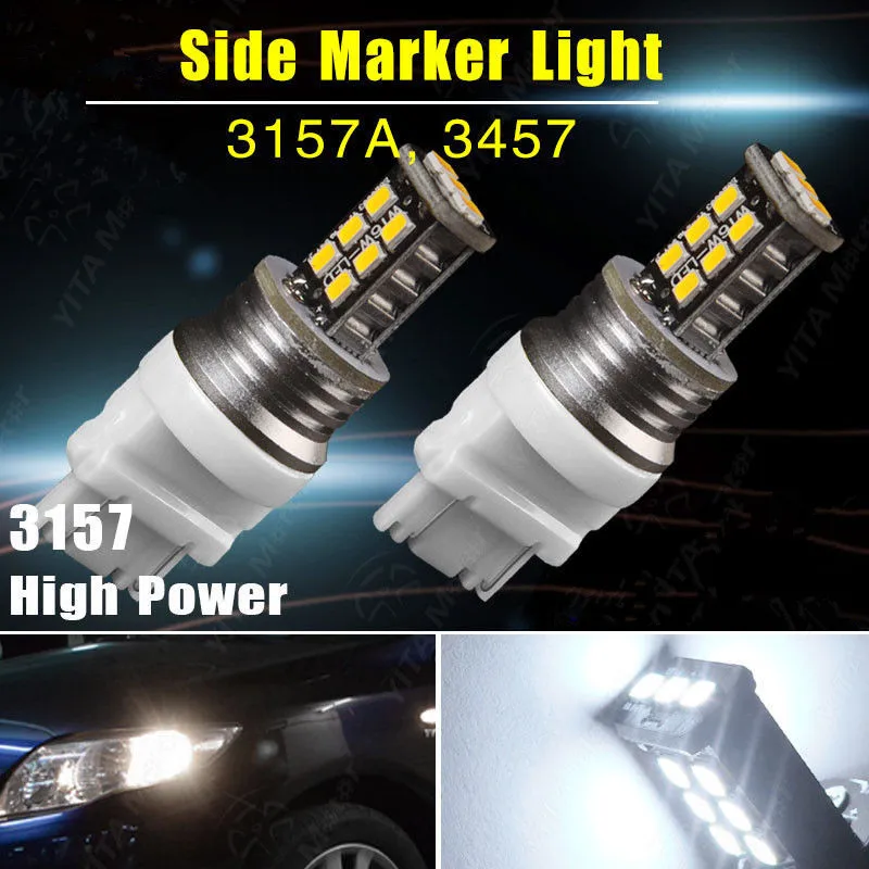 2X White 3157 3156 T25 15W 15 SMD High Power LED Rear Turn Parking ...