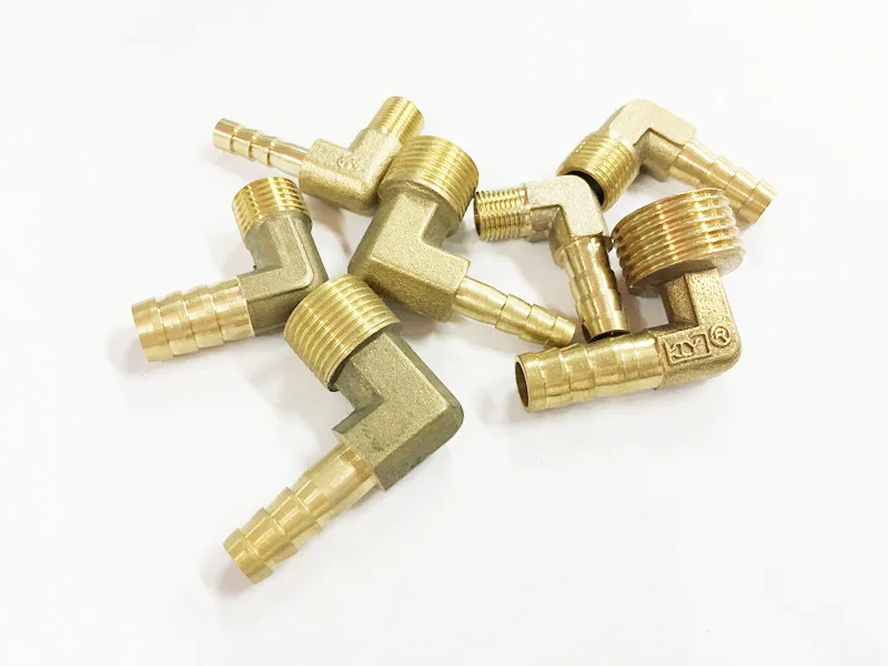 Brass Hose Barb Fitting Elbow 6mm 8mm 10mm 12mm 14mm 16mm 19mm To 1/2 ...