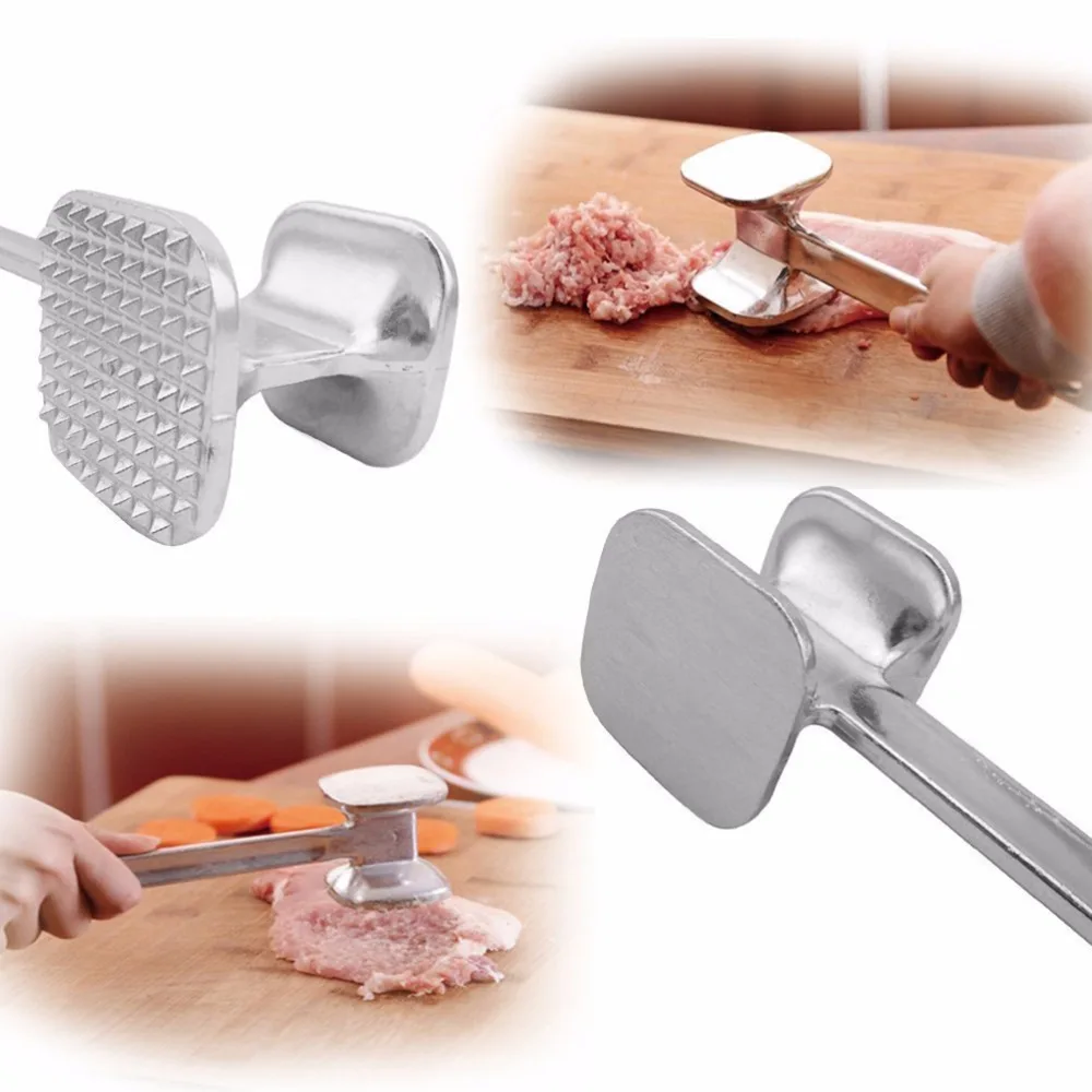 Kitchen Tools Two Sides Aluminum Meat Hammer Mallet Tenderizer Beef