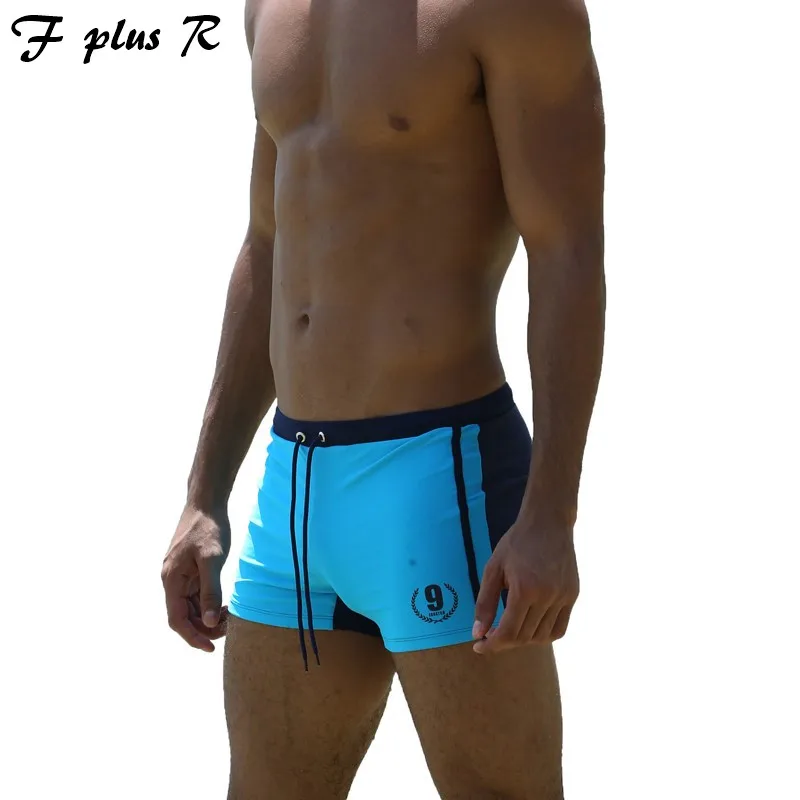 F Plus R Mens Swimwear Boxer Trunks Mens Beach Swimsuits Swimming Men