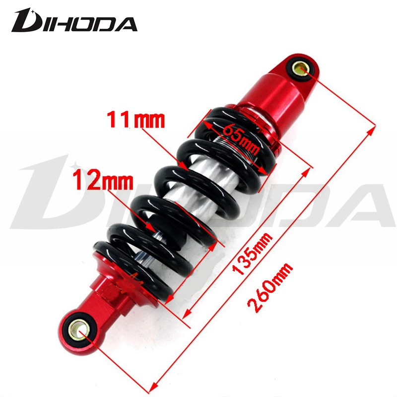 Universal 1 PCS 260mm Reinforced aluminum rear shock absorber of ...