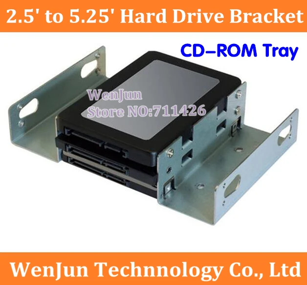 10 쌍 무료 배송 CD ROM HDD 브라켓 2.5 '5.25' 하드 디스크 브라켓 CD 드라이버 트레이 데스크탑 노트북 ...