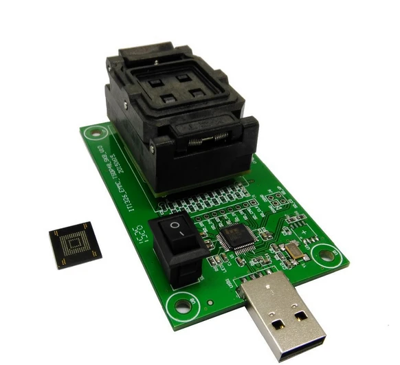 Emmc Socket With Usb Size 11.5x13_0.5mm,emmc Socket Nand Flash Testing ...