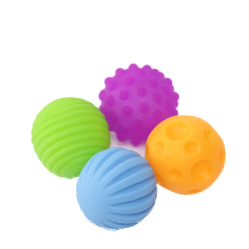 4pcs-Textured-Multi-Ball-develop-baby-tactile-senses-toy-soft-ball ...
