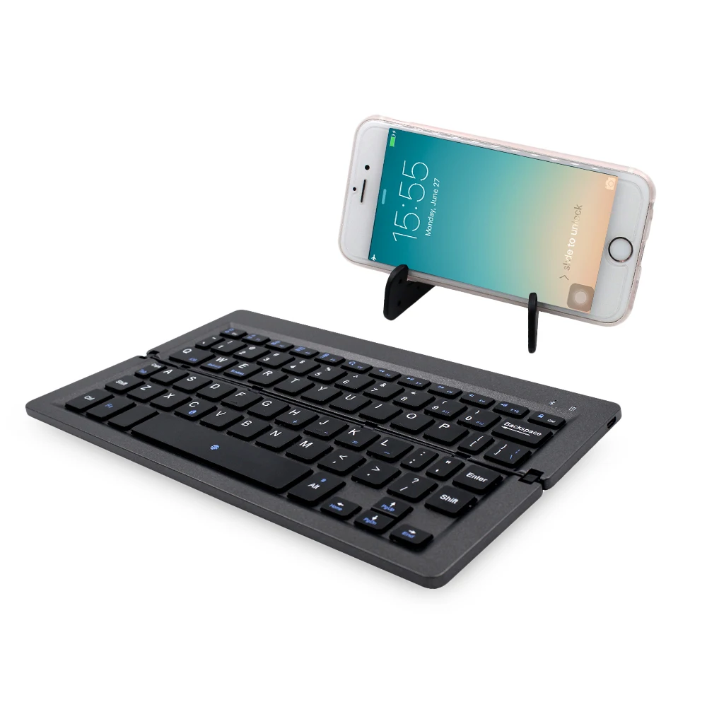 FK608A Portable Wireless Keyboard BT3.0 70 Keys Folding Ultra Slim ...