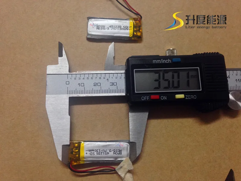 small lipo battery 3.7v 401235 130mah 401235 130mah battery pack lipo ...