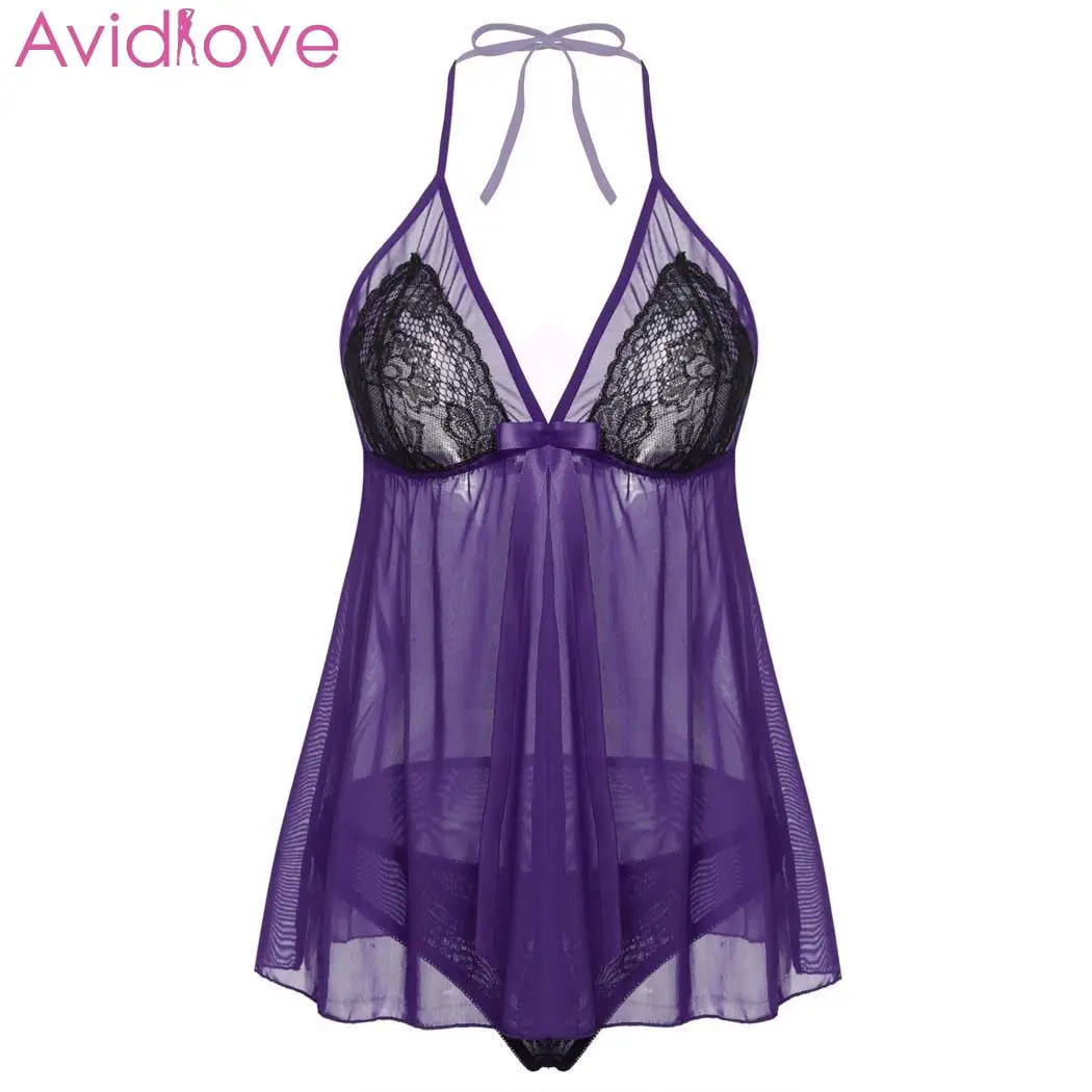 Avidlove Women Sexy Underwear Sexy Lingerie Erotic Costumes Babydoll Open Dress Lingerie ...