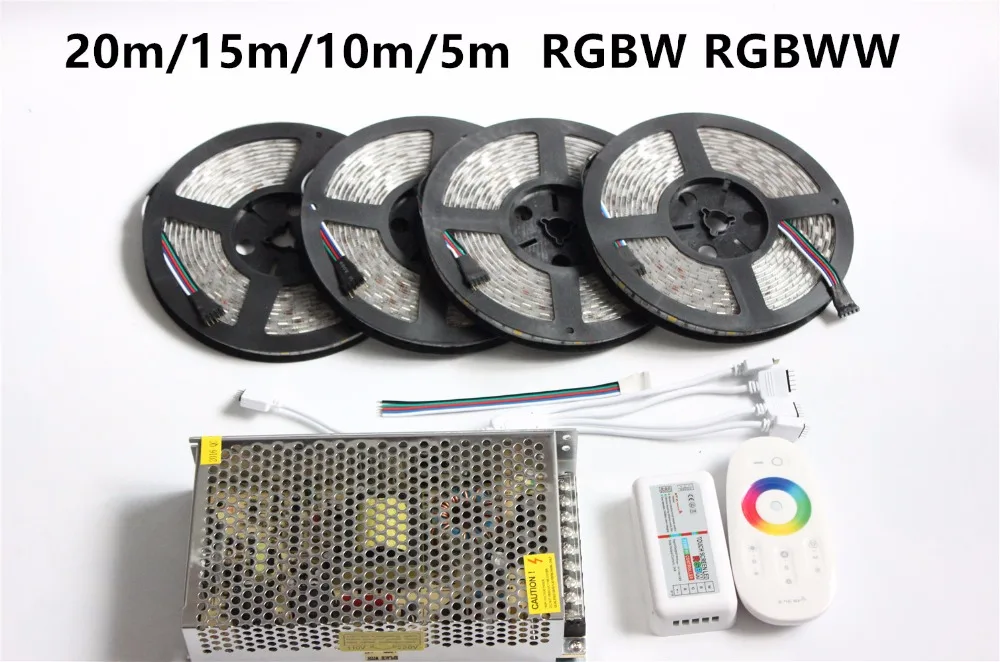 15m 20m 10m 5m RGBW RGBWW led strip Waterproof IP67/65/20 5050 tape ...