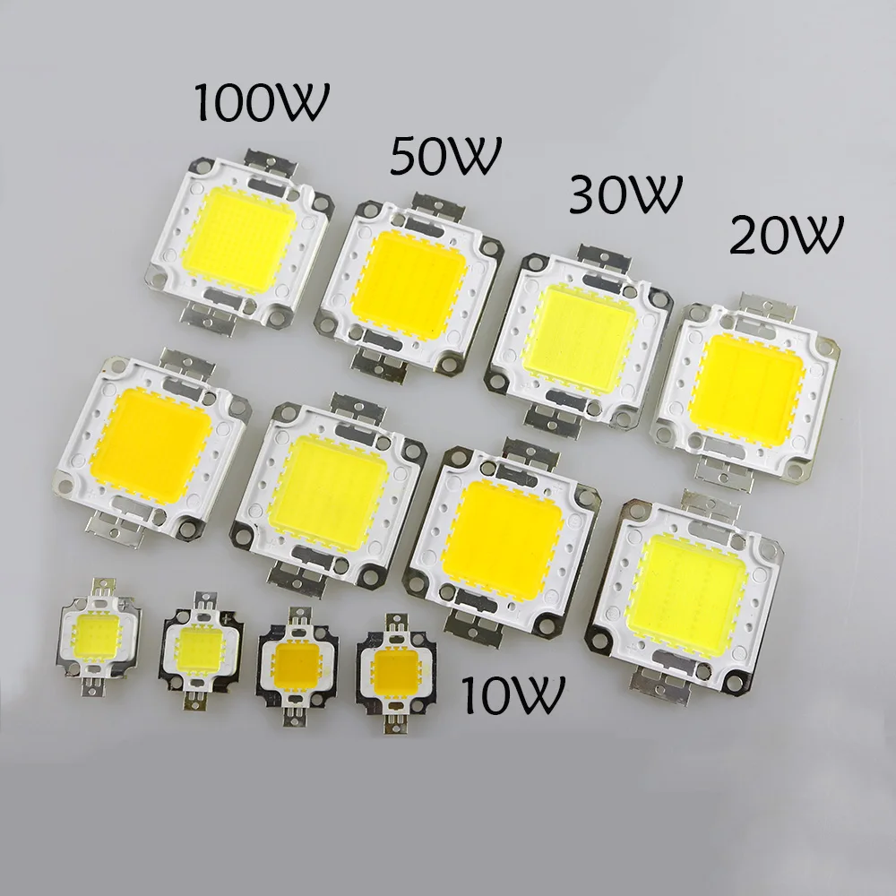 Chips LED COB de alta potencia, 20W, 30W, 50W, 100W, CC 30V 36V, fuente integrada SMD para ...