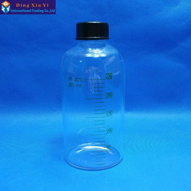 250ml 10pcs/lot Glass Vials Glass Graduated Sample Bottles Serum Bottle ...