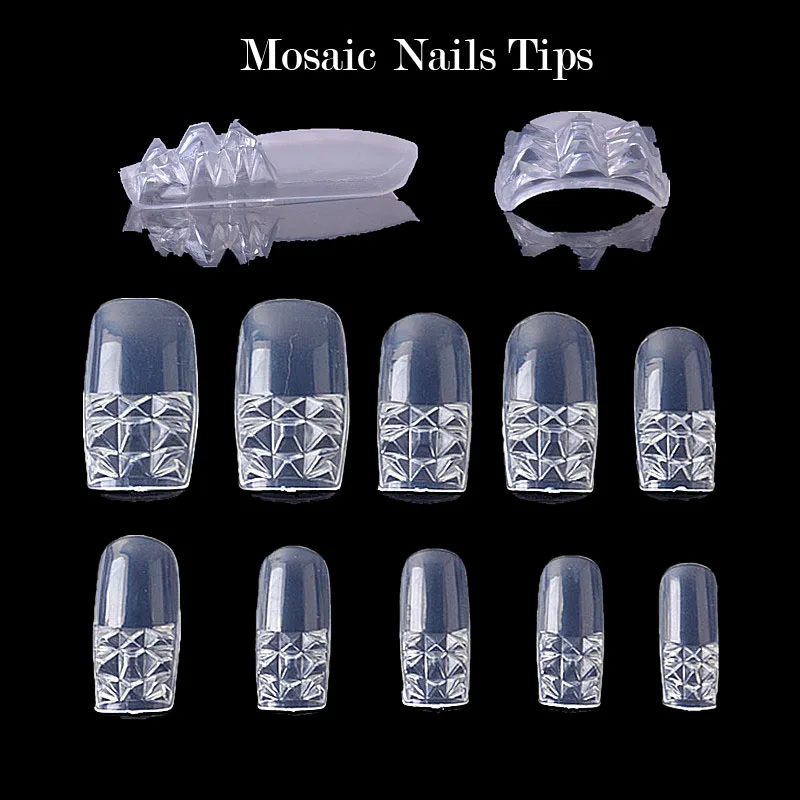 100pcs White Clear Natural Stiletto Long False Fake Nails Tips