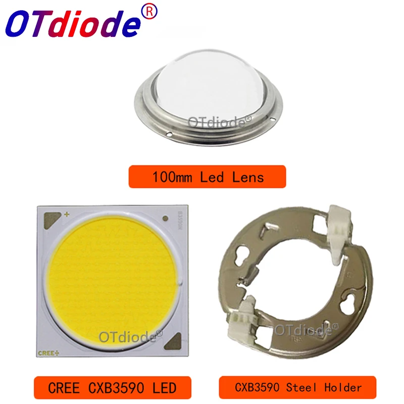 DIY CREE COB CXB3590 led grow light with Ideal holder 50 2303CR pin fin ...