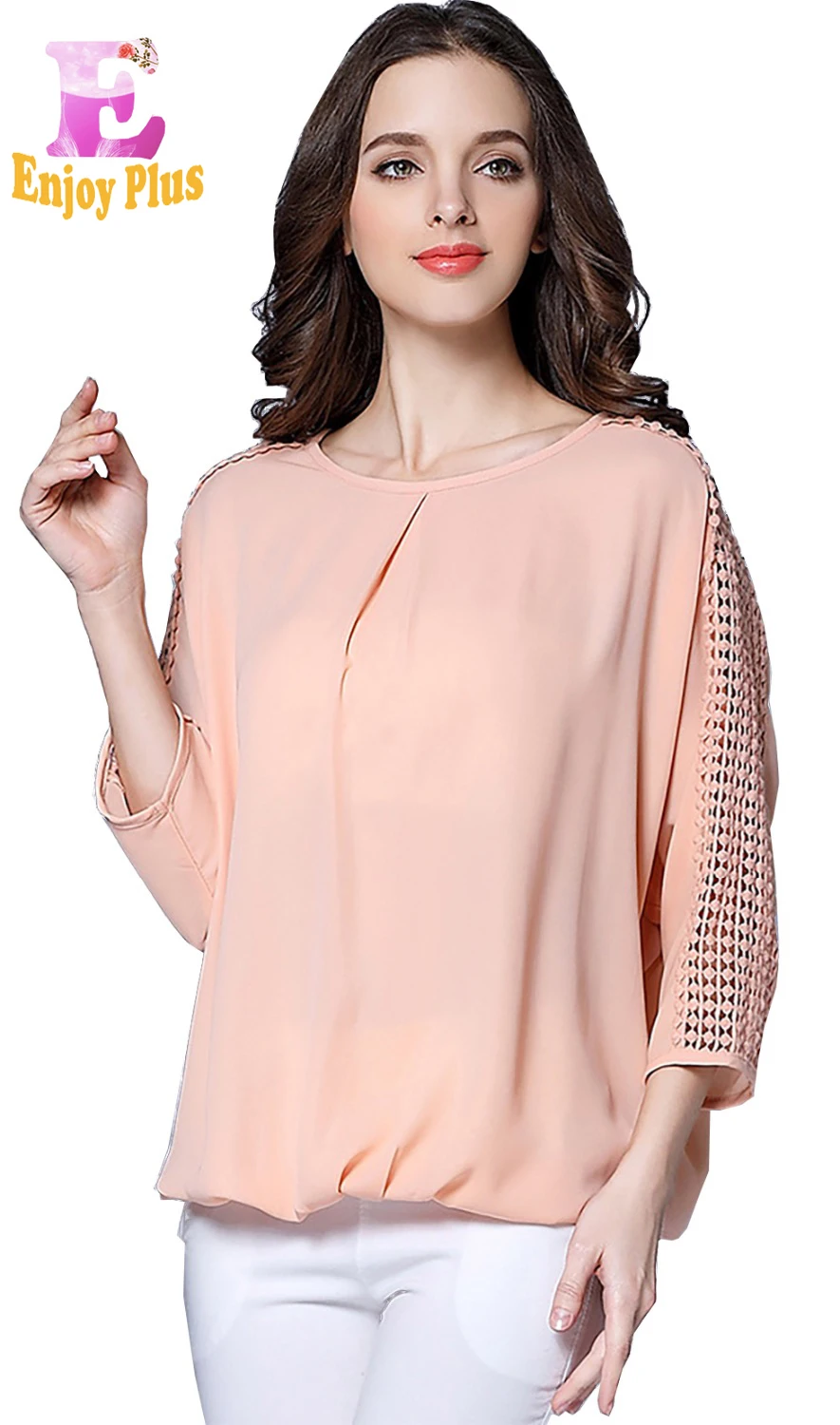 L XL XXL 3XL 4XL 5XL plus size chiffon casual summer 2017 black pink ...