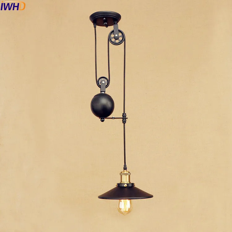 Aliexpress.com : Buy IWHD Vintage Pulley Pendant Lights American Style ... Aliexpress.com : Buy IWHD Vintage Pulley Pendant Lights American Style ...