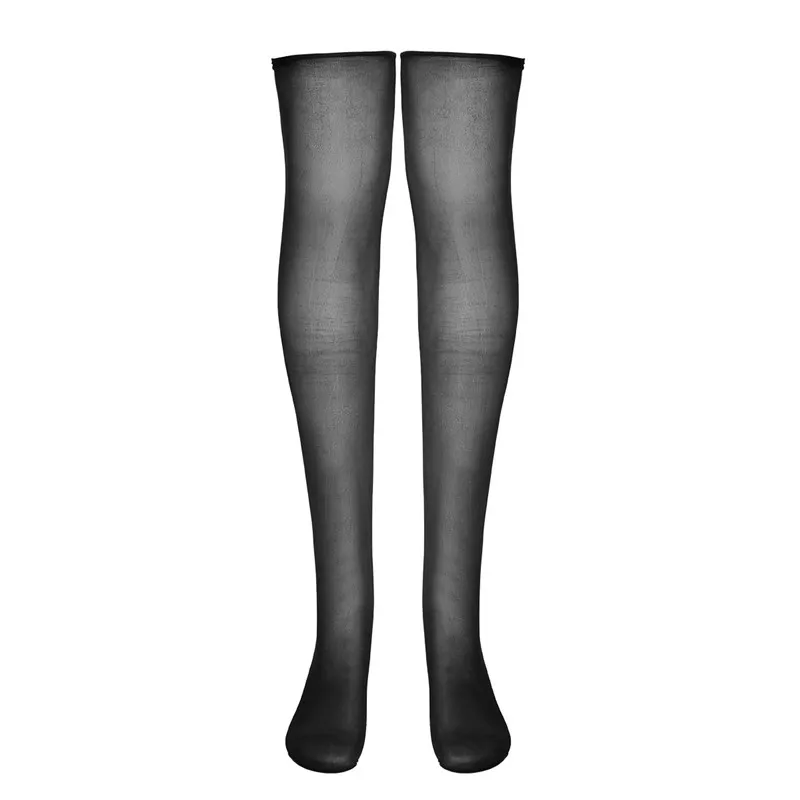 Bas longs antidérapants pour femmes - FREEBILY - Type Nude - Blanc ...